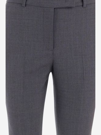 Ql2 Quelledue Womens Stretch Wool-Blend Nellie Pants Grey Trousers