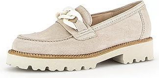 Gabor Femme Chaussures Basses | Dame Mocassin,Chaussons | Pantoufles | Chaussures de coll&egrave;ge | Loafer | Chaussures daffaires | Beige (Leinen) / 01 | 38 EU -