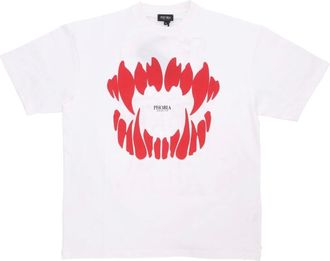 Phobia Archive Homme, Tops, Blanc, Taille: L Mouth Print Tee