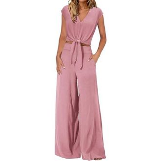 Generic Surv&ecirc;tement en velours pour femme - Loisirs et confortables - Pantalon &agrave; carreaux - Doux pour la peau - Ensemble de v&ecirc;tements de loisirs pour femme, r