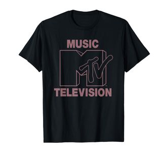 Giesswein Burgunderrot MTV Logo Musik Fernseher T-Shirt