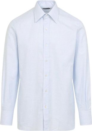 Tom Ford Hellblaues Baumwollhemd - - Shirts - Herren - Mehrfarbig - 2XL