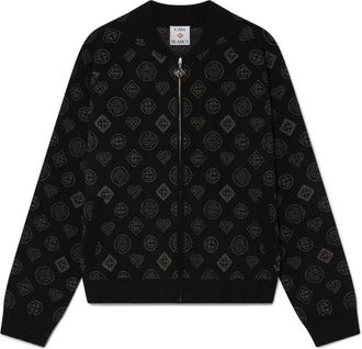 Casablanca Homme, Vestes, Noir, Taille: XL Monogram Jacquard Bomber Jacket
