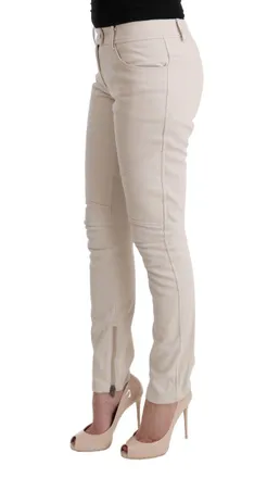 Ermanno Scervino Womens White Slim Fit Casual Jeans Cotton Clothing