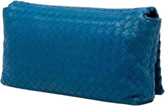 Bottega Veneta Sac bandouli&egrave;re en nappa tress&eacute; Pre-owned - Femme - Pre-owned - Bleu - Taille: ONE Size