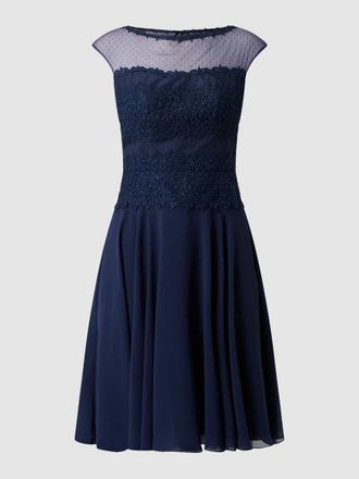 Luxuar Fashion Cocktailkleid aus Mesh und Chiffon
