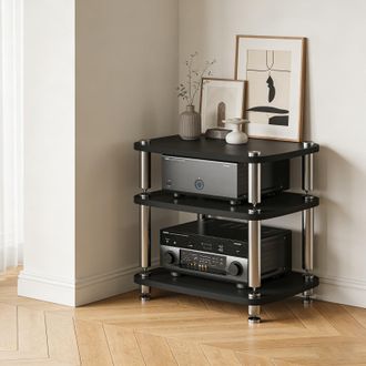 Generic HiFi Regal Stereo-St&auml;nder und -Racks, Medienkonsole, AV-Medienst&auml;nder mit sto&szlig;d&auml;mpfenden F&uuml;&szlig;en, Audio-Rack-Turm-CD-Player-St&auml;nder for Zuhause/B&uuml;ro/Aud