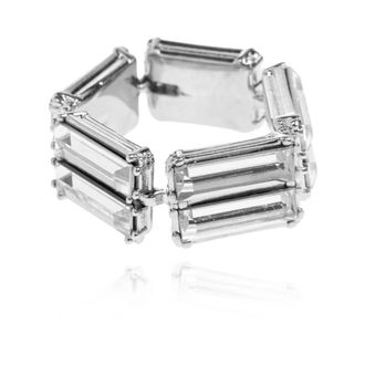 Jil Sander Bague orn&eacute;e de cristaux - Femme - Accessoires - Gris - Taille: S