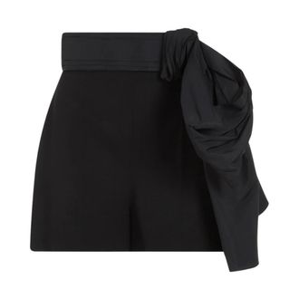 Alexander McQueen Stoffhose mit Schleifen-Detail - - Shorts - Damen - Schwarzk - XS