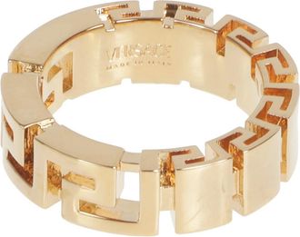 Versace Homme, Accessoires, Jaune, Taille: 60 MM Greca Ring