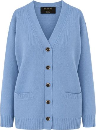 Gran Sasso Vintage Merinos Cardigan - - Knitwear - Damen - Blau - XL