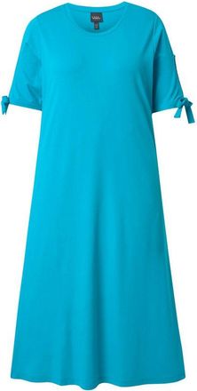 Ulla Popken Midikleid Midikleid &Auml;rmelschlitz A-Linie Rundhals Halbarm