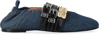Ganni Femme, Chaussures, Bleu, Taille: 39 EU Sue Triple Ballerina