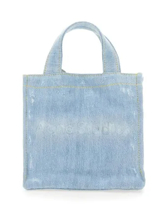 Acne Studios Womens Shopper Bag Denim Azure Cotton Handbags Hand