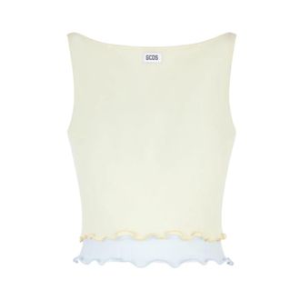 GCDS Nylon Tank Tops f&uuml;r Frauen - - Tops - Damen - Gelb - L