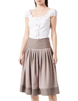 Berwin & Wolff TRACHT FOLKLORE LANDHAUS Damen 436569 Rock, Taupe, 40 EU