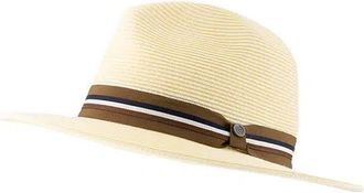 Bugatti Herren Strohhut beige Papier