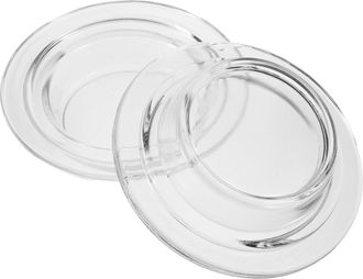 Artibetter POPETPOP 2 St&uuml;ck Ersatz &Ouml;lw&auml;rmer Glas &ouml;l tablett Rund Robustes St&ouml;vchen Zubeh&ouml;r Wiederverwendbar f&uuml;r Duft&ouml;le Wachsschmelzer Minimalistisches Design Ge