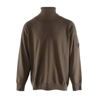 C.P. Company C.p. Company, Homme, Pulls, Brun, Taille: 2XL Pull Homme en Laine Marron