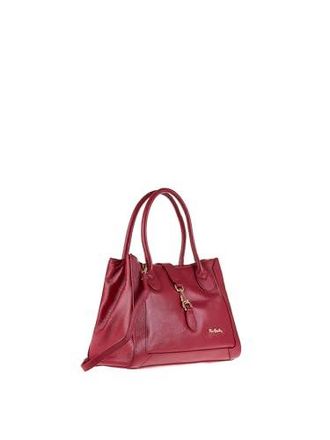 Pierre Cardin Sac &agrave; bandouli&egrave;re pour femme en cuir v&eacute;ritable Made in Italy 34,5 x 22 x 17 cm 55086, Rubis, Taille unique