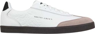 Pretty Green Moorgate Sneaker f&uuml;r Herren, Leder (Wei&szlig;)