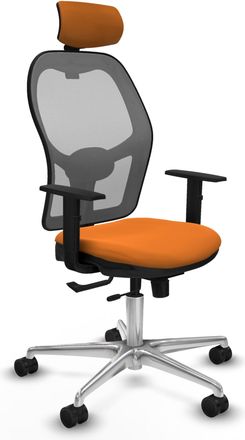 Piqueras y Crespo Ergonomischer Stuhl mit 1D-Armen, h&ouml;henverstellbarer Lendenwirbelst&uuml;tze und h&ouml;henverstellbarem Kopfteil, h&ouml;henverstellbar und neigbar. Ausgestattet mi