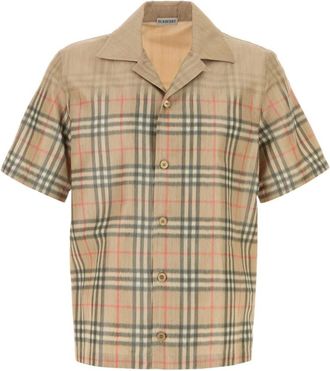 Burberry Homme, Chemises, Multicolore, Taille: XL Chemise Imprim&eacute;e en M&eacute;lange de Viscose