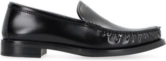 Prada Womens Leather Loafers Black Calf