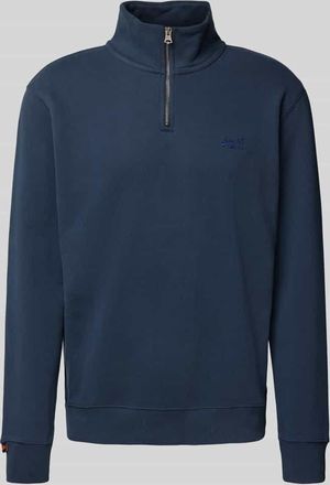 Superdry Sweatshirt mit Troyer-Kragen und Logo-Stitching