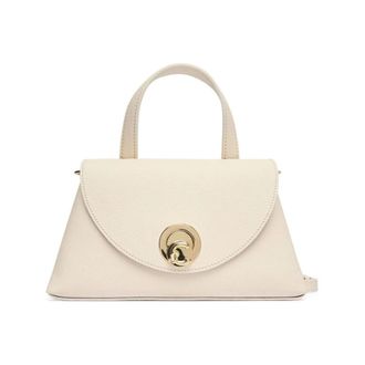 Coccinelle Sac &agrave; main Nikla Double en cuir grain&eacute; - Femme - Sacs - Beige - Taille: ONE Size