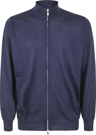 Brunello Cucinelli Homme, Pulls, Bleu, Taille: 2XL Cardigan C/Zip M/L