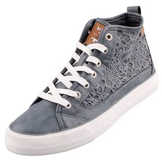 Mustang Jeans Baskets Montantes pour Femme 1272-502, Sky, 37 EU