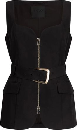 Liu Jo Femme, Vestes, Noir, Taille: 40 FR Gilet zip