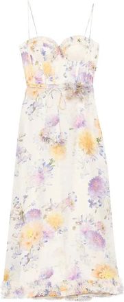 Zimmermann Femme, Robes, Multicolore, Taille: 40 FR Luna Ruffle Midi Dress