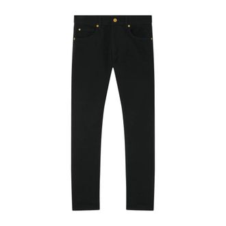Versace Homme, Jeans, Noir, Taille: W34 Embroidered Slim Jeans
