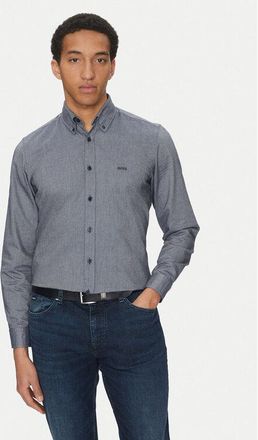 HUGO BOSS Hemd Rickert 50519707 Dunkelblau Regular Fit