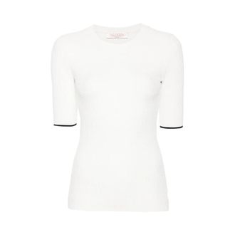 Valentino Iconographe Strickoberteil - - Tops - Damen - Wei&szlig; - L