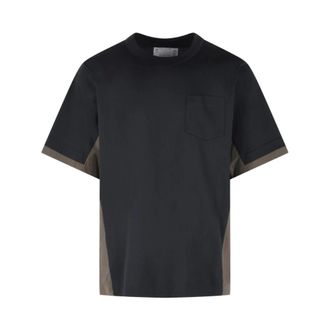 sacai Homme, Tops, Bleu, Taille: S T-shirt &agrave; col rond