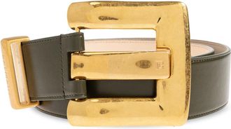 Balmain Femme, Accessoires, Vert, Taille: 85 CM Anthem Leather Belt