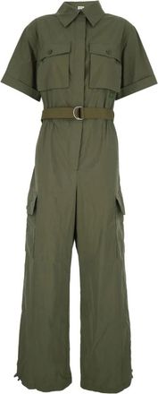 P.A.R.O.S.H. P.a.r.o.s.h., Femme, Combinaisons et Ensembles, Vert, Taille: 38 FR Combinaison en coton