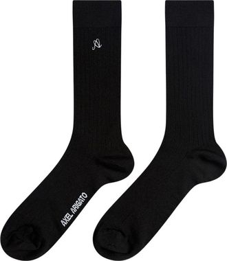 Axel Arigato unisex, Sous-v&ecirc;tements, Noir, Taille: S A Logo Silk Socks