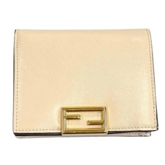 Fendi Portefeuille Bi-fold Pre-owned - Femme - Pre-owned - Beige - Taille: ONE Size