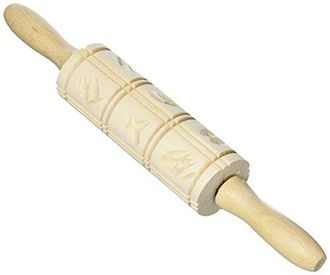 St&auml;dter 848092 Springerlesmodel-Rolle 12 Springerleswalze, Holz, braun, 35 x 16 x 5 cm