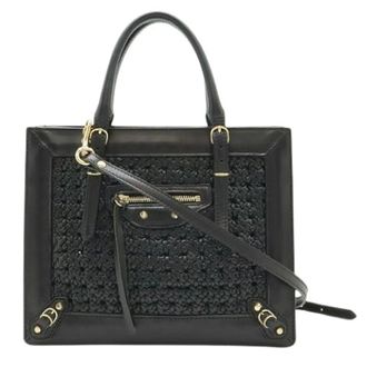 Balenciaga Sac &agrave; main 2Way en cuir Paper Pre-owned - Femme - Pre-owned - Noir - Taille: ONE Size