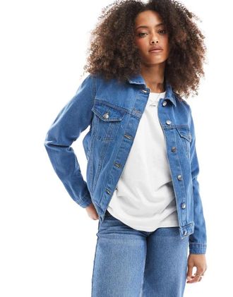 Brave Soul Veste en jean - Bleu moyen