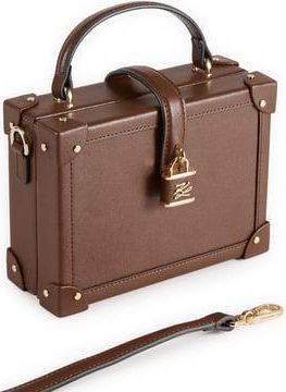 Karl Lagerfeld Sac &agrave; main forme coffre en cuir