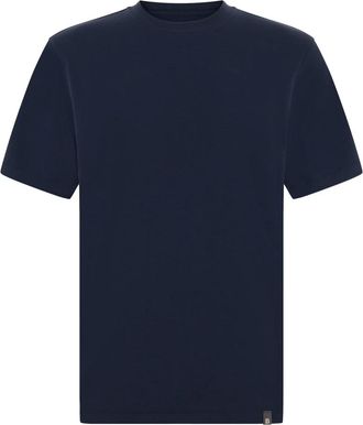 Boggi Milano Homme, Tops, Bleu, Taille: 2XL T-shirt en coton, polyester et soie