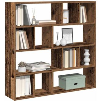 vidaXL Bibliothèque/Séparateur de pièce vieux bois 105x24x102 cm - Vidaxl