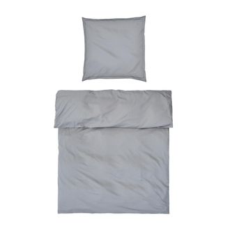 M&ouml;ve Luxury Bettw&auml;sche-Set 155x220 cm + 80x80 cm aus 100% Baumwolle, Grey