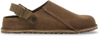 Birkenstock Femme, Chaussures, Brun, Taille: 45 EU Lutry Premium Cuir Daim Coupe &Eacute;troite